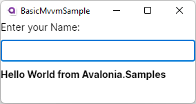 Basic MVVM Sample