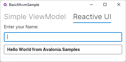 Basic MVVM Sample
